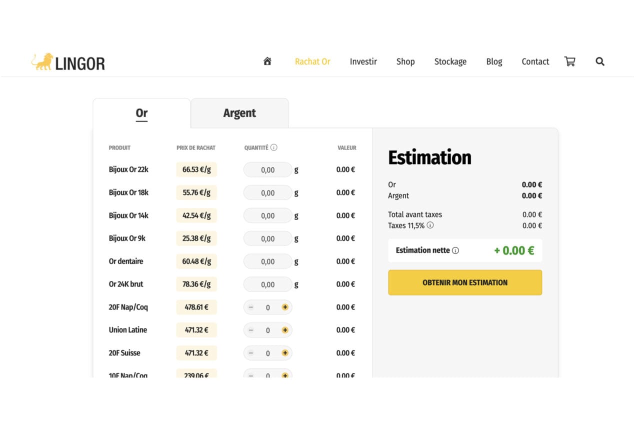 Découvrez notre simulateur de rachat Or